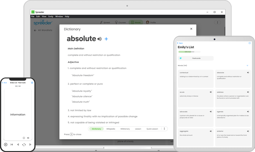 Spreeder - Speed Reading App & Software