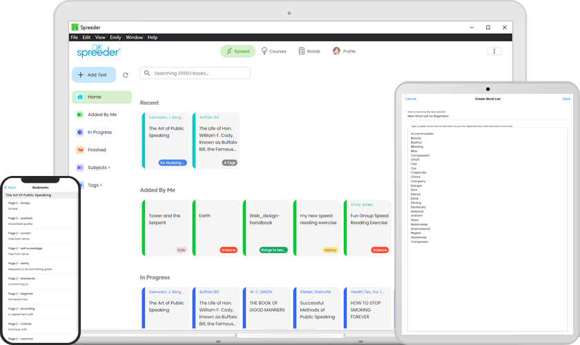 Spreeder - Speed Reading App & Software